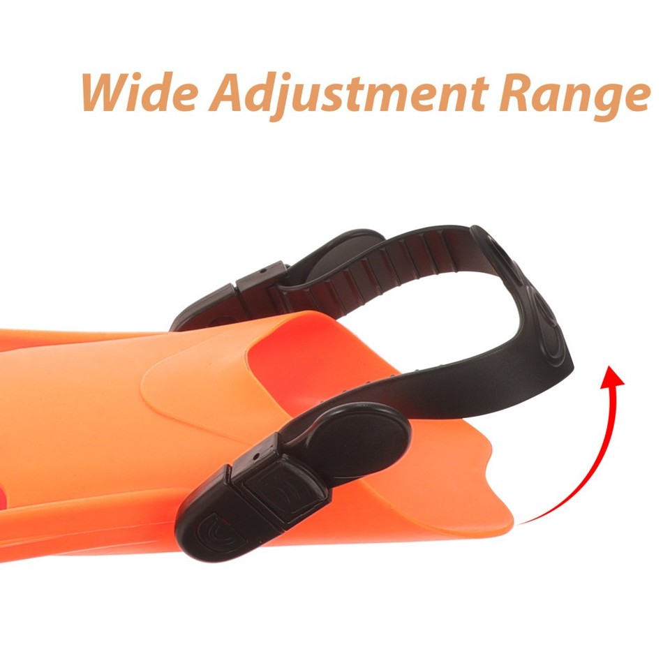 Swimming Snorkel Fin Set Scuba Diving Accessories Foot Flipper Flippers ...