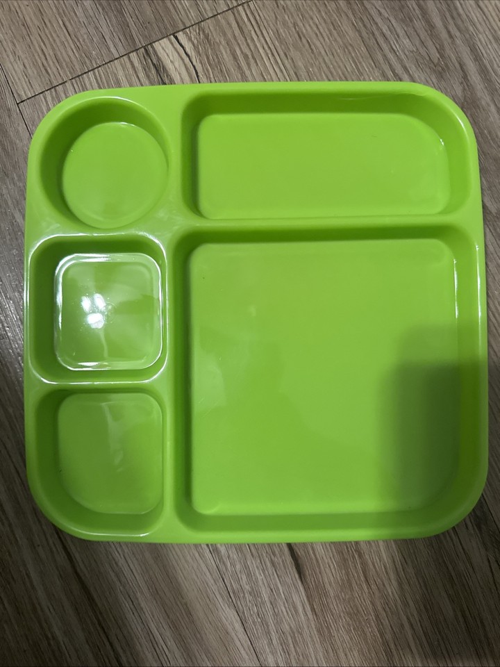 Microwavable Divided Lunch Trays TrayPlastic 5 Sections 9.8”x9.8 ...
