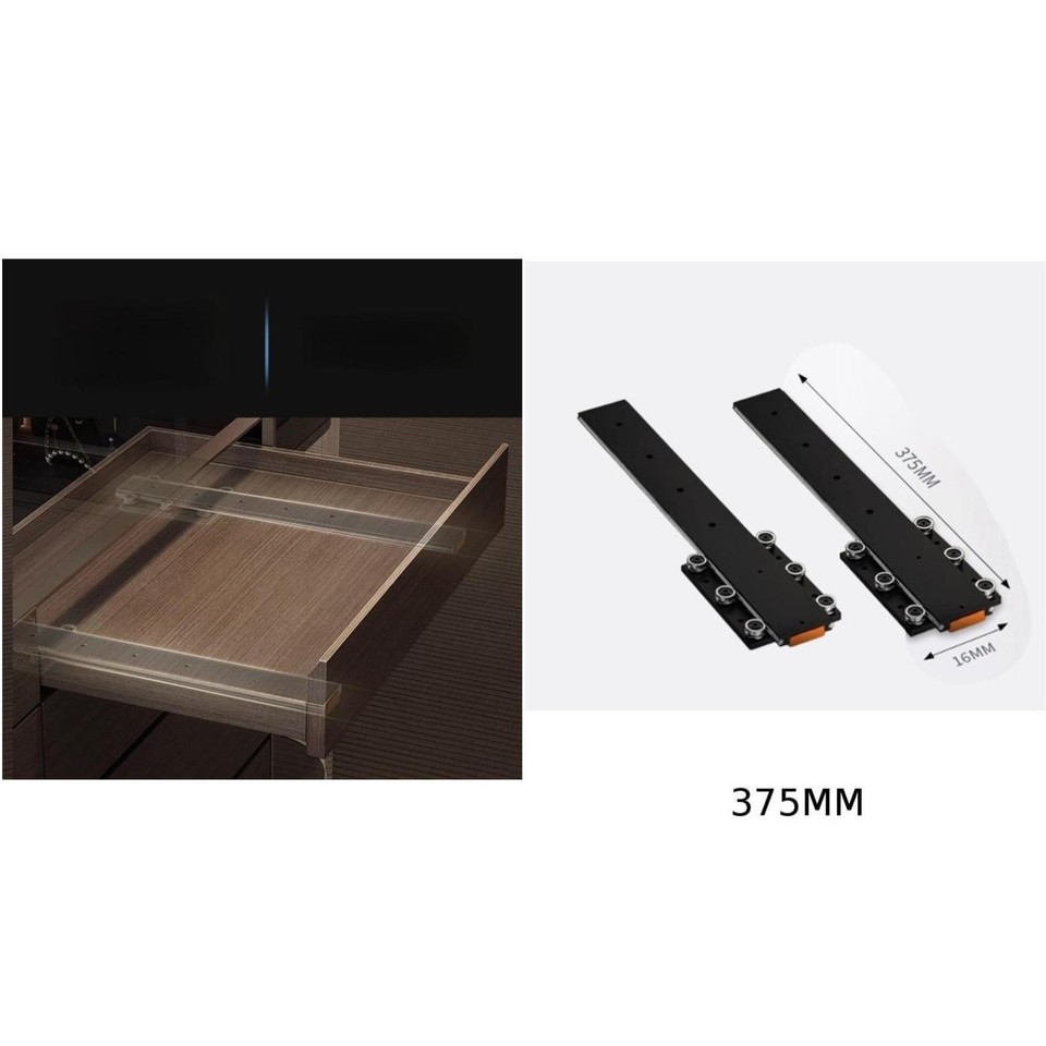 Damping Buffer Concealed Slide Rail For Retail Display Hard Chrome Axle ...