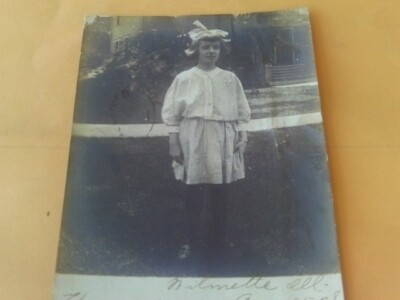 RARE 1910 RPPC PHOTO LUCILLE LINCOLN ILLINOIS N. N. WEILER TIOGA ...
