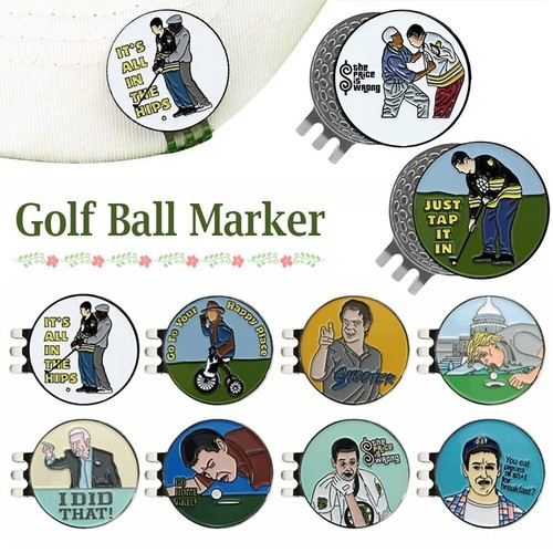 1x Magnetic Golf Ball Marker With Hat Clip Golf Training Aids Outdoor ...