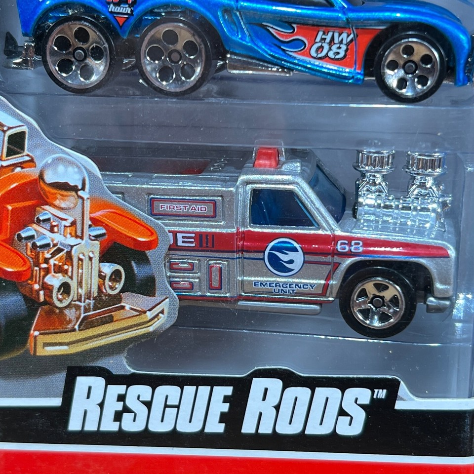 2 Hot Wheels 5 Pack Sets - 2006 Police Patrol & 2008 Rescue Rods | eBay
