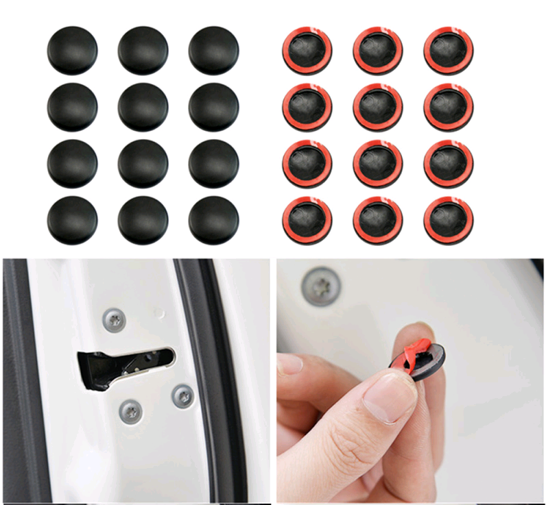 12Pcs Car Door Lock Screw Protector Sticker Cover Scerw Cap Anti_Rust ...