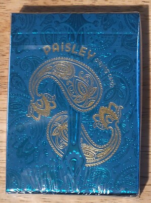 Paisley Royals Teal Playing Cards Poker Size Deck USPCC Custom Limited ...