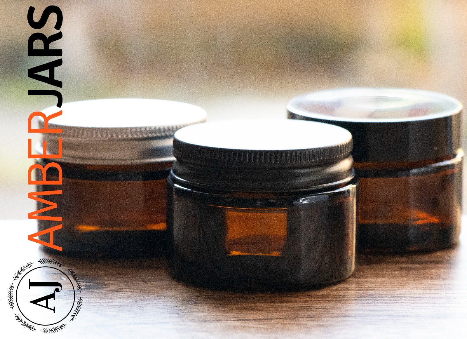 30ml Glass Amber Jar - Matte Black Aluminium wadded lid - reusable ...