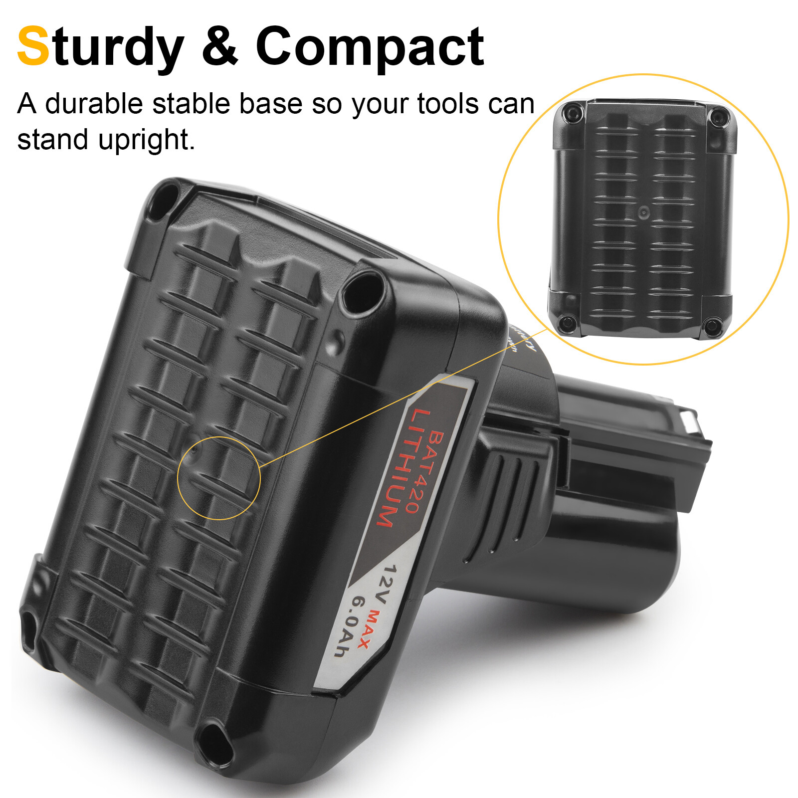 12V For BOSCH BAT420 BAT411 6.0Ah Li-ion Battery BAT413 BAT412A BAT411A ...