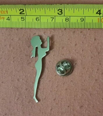 Classic Trucker Mud Flap Pin Up Woman Shower Silhouette Busty Silver ...