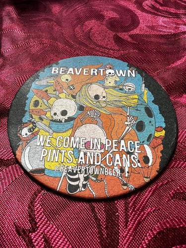 BREWERIANA - BEAVERTOWN - WE COME IN PEACE - PINTS & CANS - BEER MAT ...