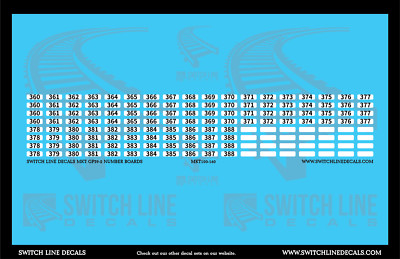 N Scale MKT GP39-2 Number Boards Decal Set | eBay
