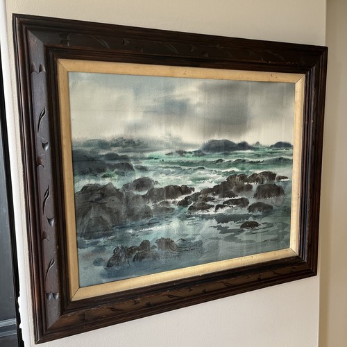 ARTHUR IRWIN RILEY 1911/1998 CA COAST WATERCOLOR PAINTING CWS 1937 ...