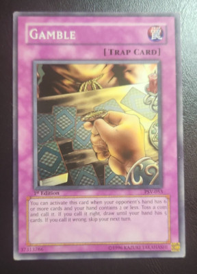 Gamble - First Edition - Yugioh Trap Card - Vintage | eBay