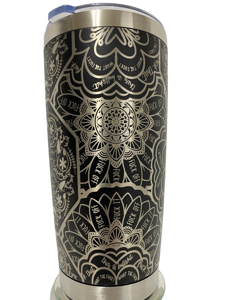 Stainless Steel 20 oz tumbler Cuss Word Design Laser Engraved Coffee ...