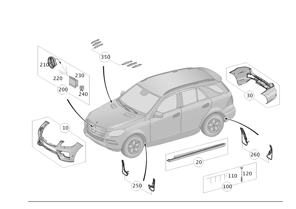 Genuine Mercedes-Benz Electrical Wiring Harness 166-820-60-00 | eBay