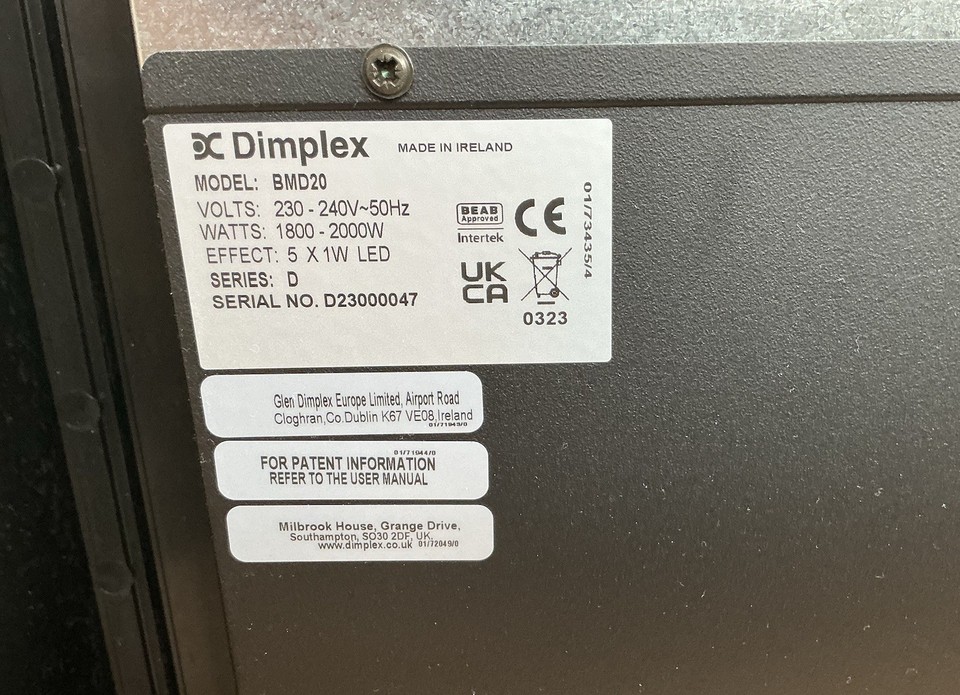 Dimplex Opti-myst Freestanding Electric Fire | eBay UK