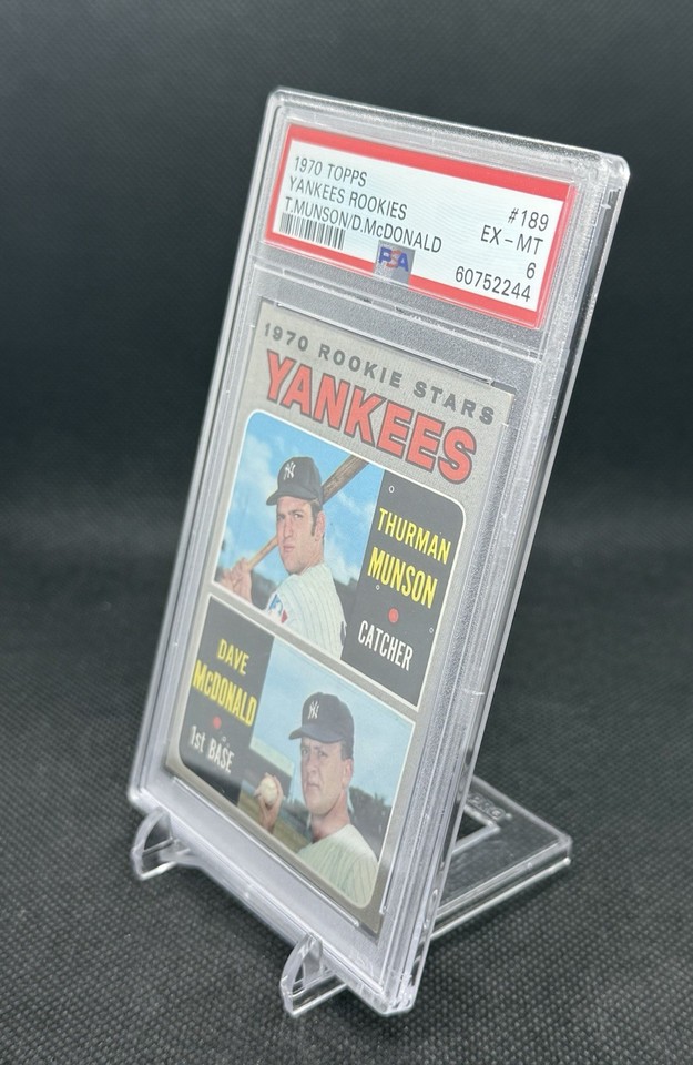 1970 Topps Yankees Rookie Stars Thurman Munson #189 Dave Mcdonald PSA 6 ...