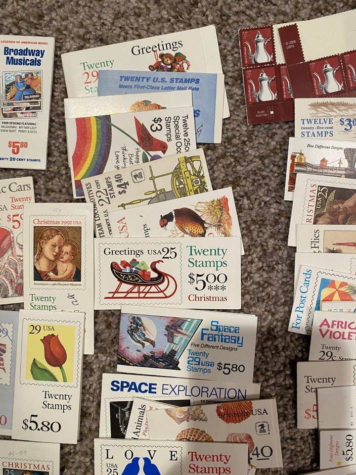 $140 Face Value Vintage Uncanceled US Stamps (booklets) | eBay