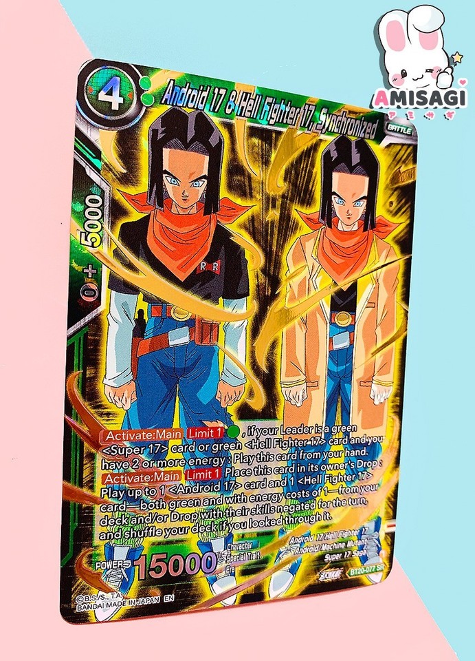 Dragon Ball Trading Card - Android 17 & Hell Fighter 17 BT20-077 SR ...