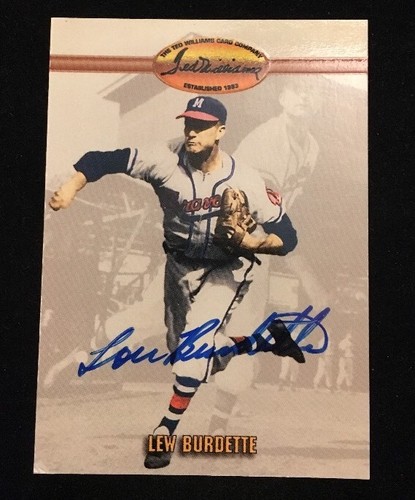 LEW BURDETTE 1993 TED WILLIAMS Autograph Signed AUTO Baseball Card 46 ...