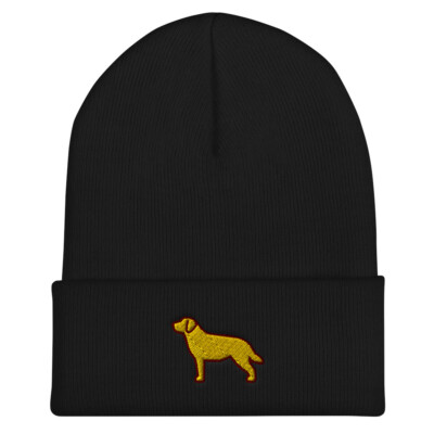 Yellow Labrador Retriever Dog Lover Owner Embroidered Beanie Hat ...