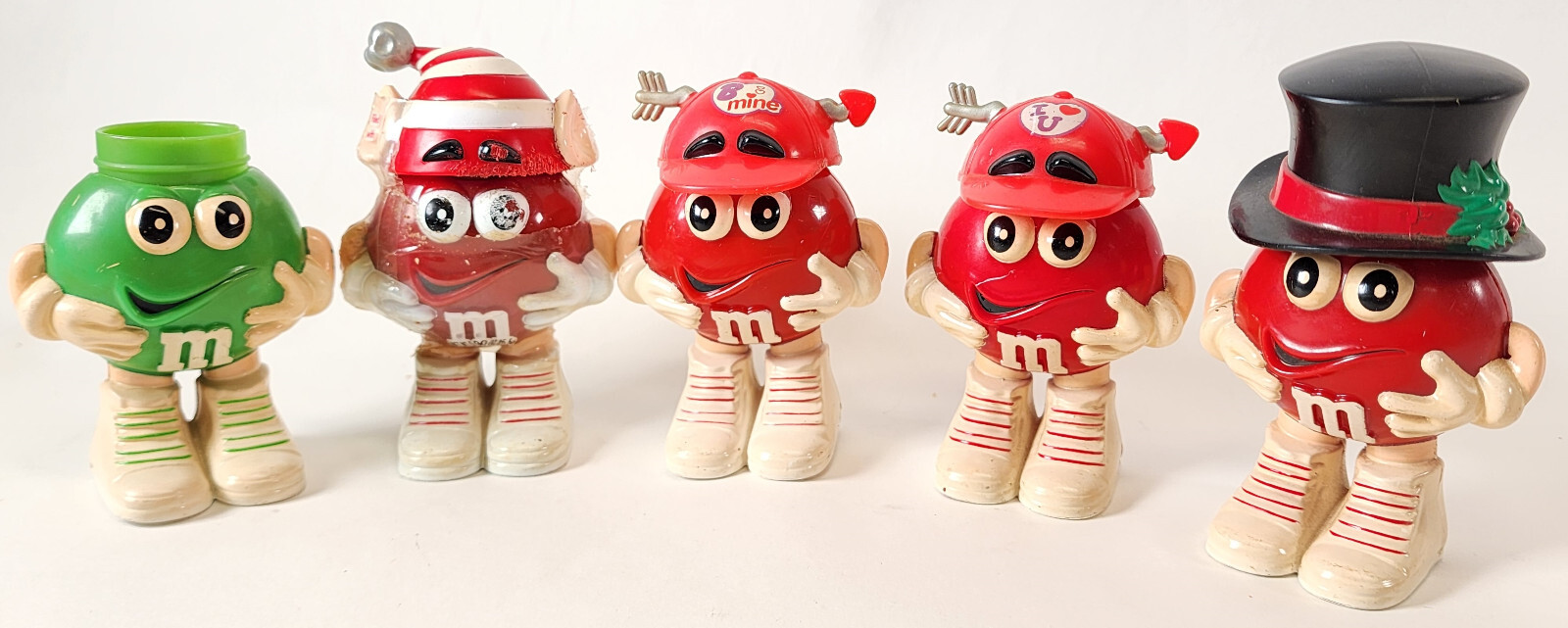 M&M Red Candy Christmas Valentines Plastic Figure Holiday Set Vintage ...