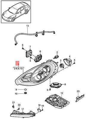 Genuine PORSCHE Panamera 970 Led Headlight Left 97063197303 | eBay