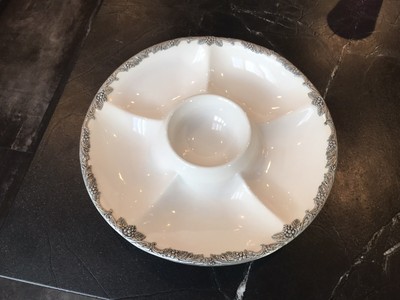 Arthur Court Earthen Metalware Serving Tray Chips Dip Bowl Dish 15 5/8 ...