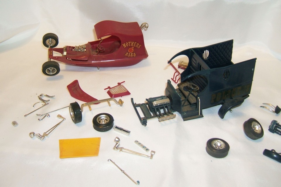 Vintage Model car parts LOT Mothers Pies Police Paddy Wagon monogram ...