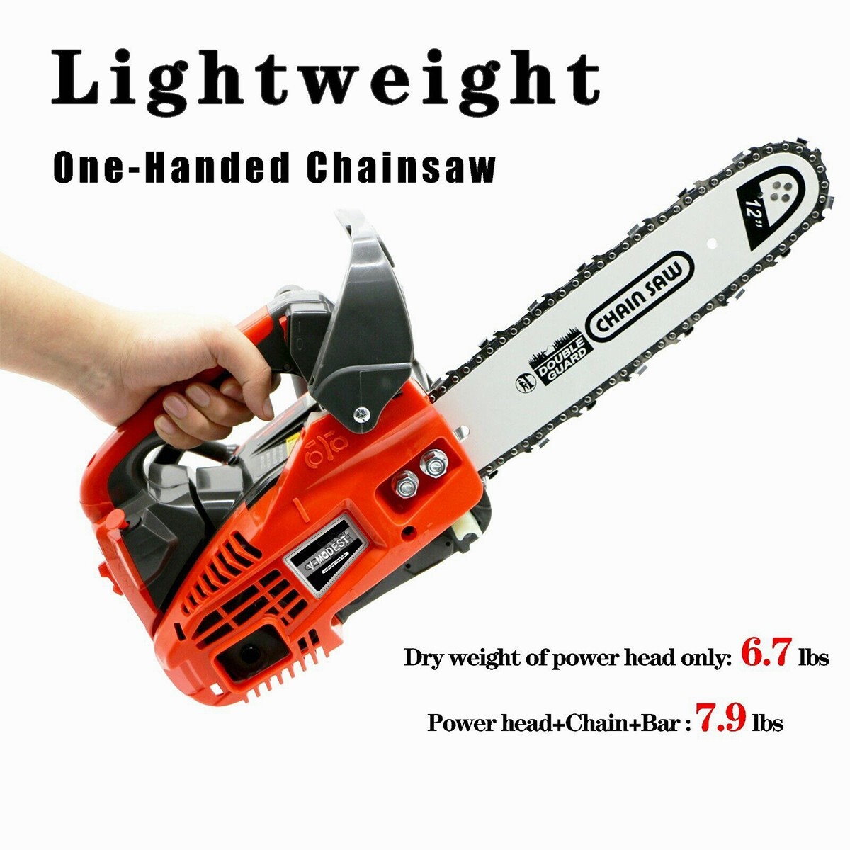 12 Inch Gas Chainsaw Top Handle Gasoline Chainsaw 1 kw 25.4CC 2-Stroke ...