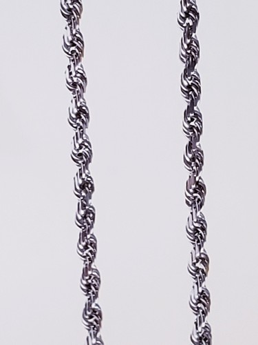 The GLD Shop 10k Solid White Gold Rope Chain (1.5mm) 3.1grams | eBay