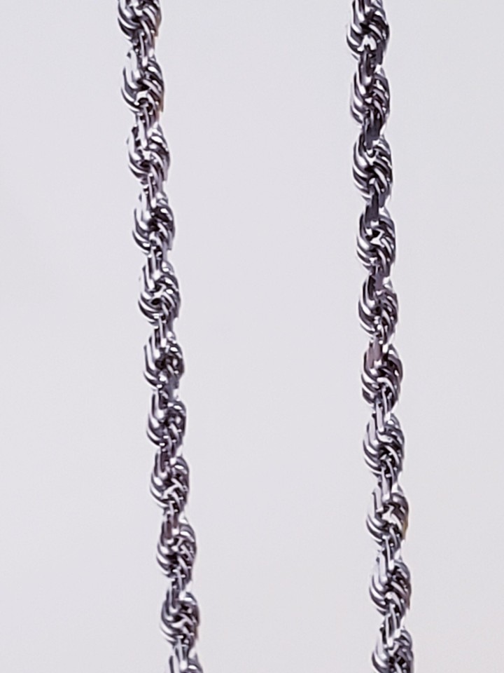 The GLD Shop 10k Solid White Gold Rope Chain (1.5mm) 3.1grams | eBay