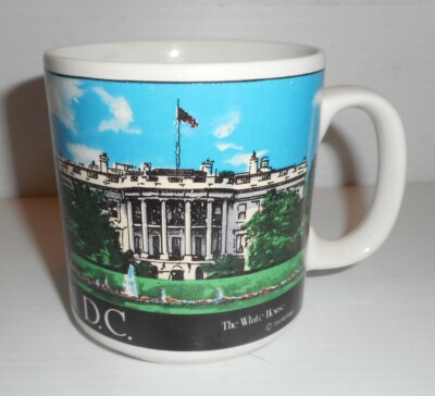 Washington DC Ceramic Coffee MUG Cup United States Capitol & The White ...