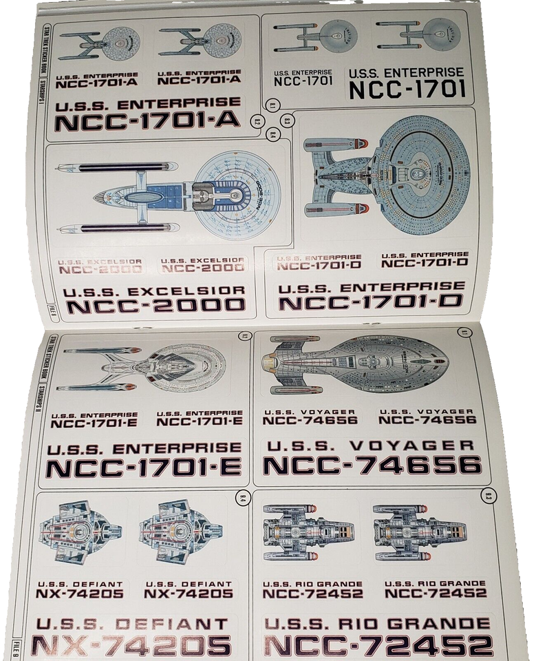 STAR TREK Sticker Book AUTOGRAPHED Michael Okuda 1999 Complete Badges ...