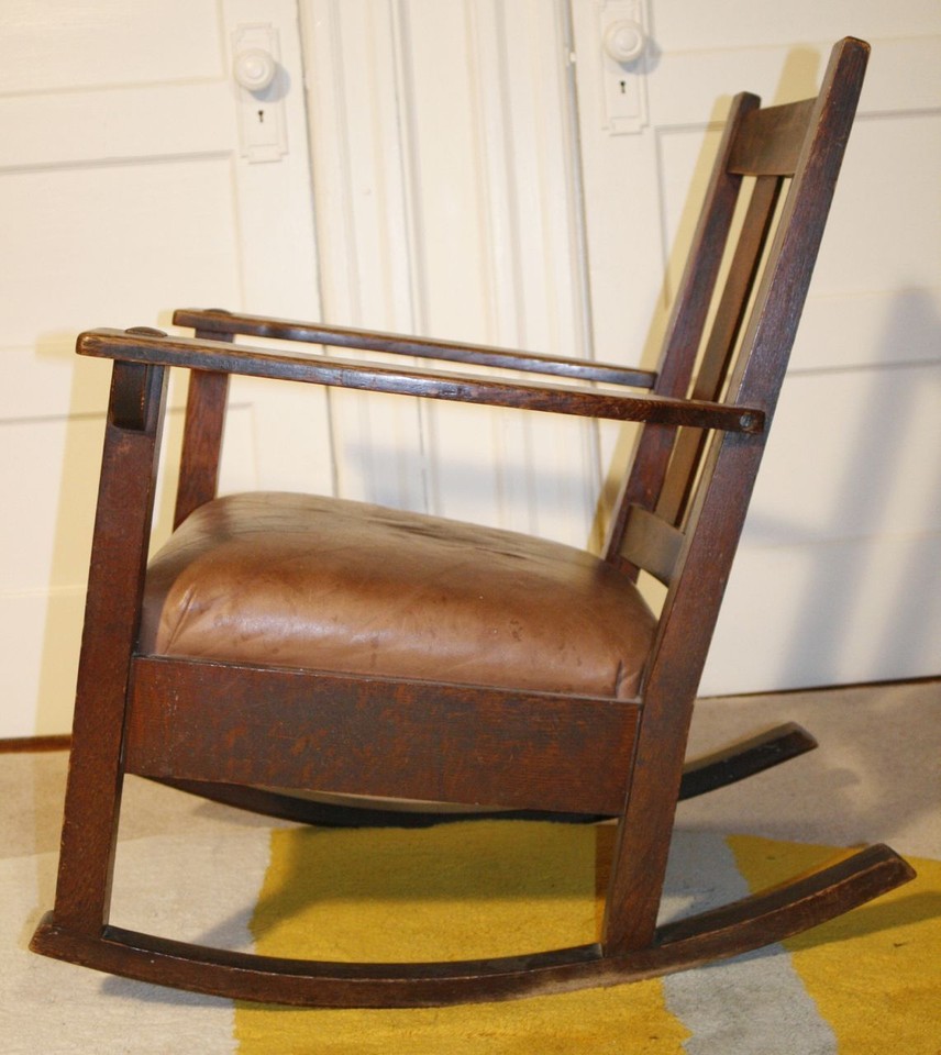 Antique Genuine LIMBERT Arts & Crafts Rocker Rocking Chair. Original ...