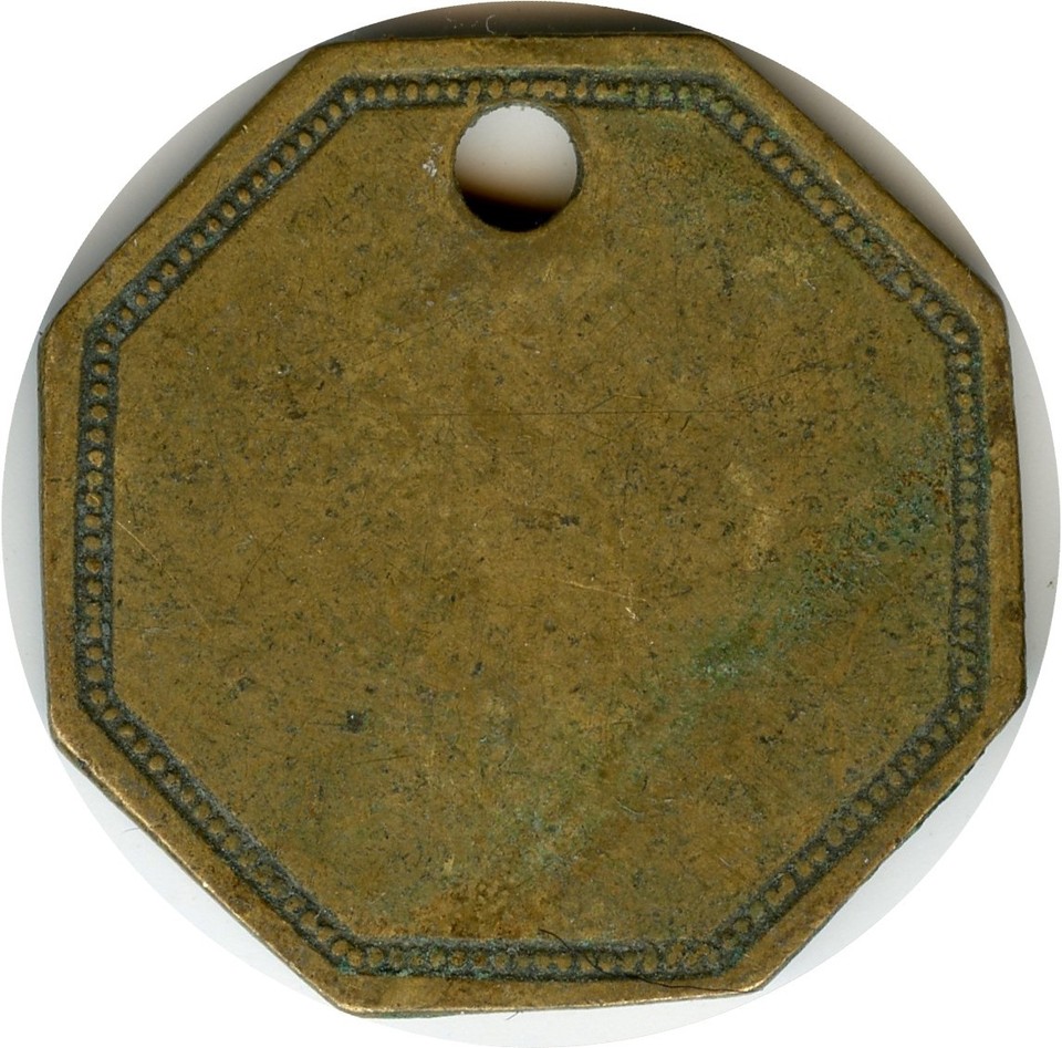 Unknown Maverick H. Ackermann Bar Saloon Incuse Drink Trade Token ...