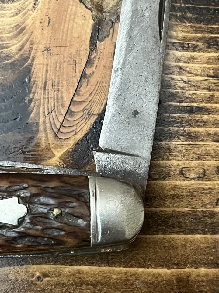 Vintage Challenge Cutlery Company Scout Knife-Jigged Bone Bridgeport ...