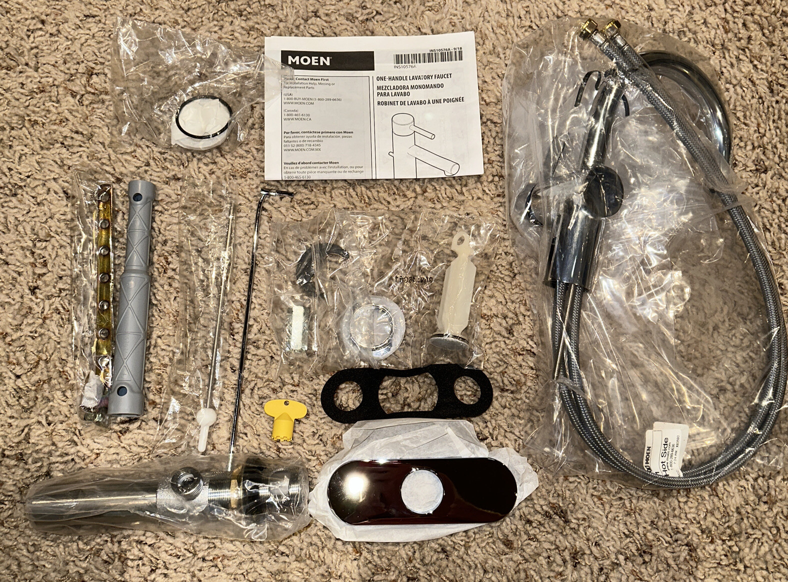 Moen 6221 Cia 1.2 GPM 1 Hole Bathroom Faucet - Chrome - New | eBay