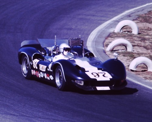 Vintage color 8X10 1966 Riverside Can Am McLaren M1B Charlie Hayes | eBay