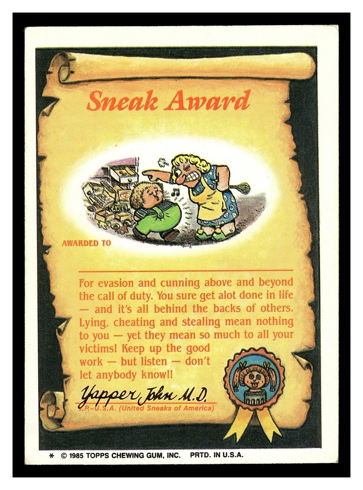 PATTY PUTTY #42A GARBAGE PAIL KIDS GPK ORIGINAL SERIES 2 OS2 HIGH GRADE ...