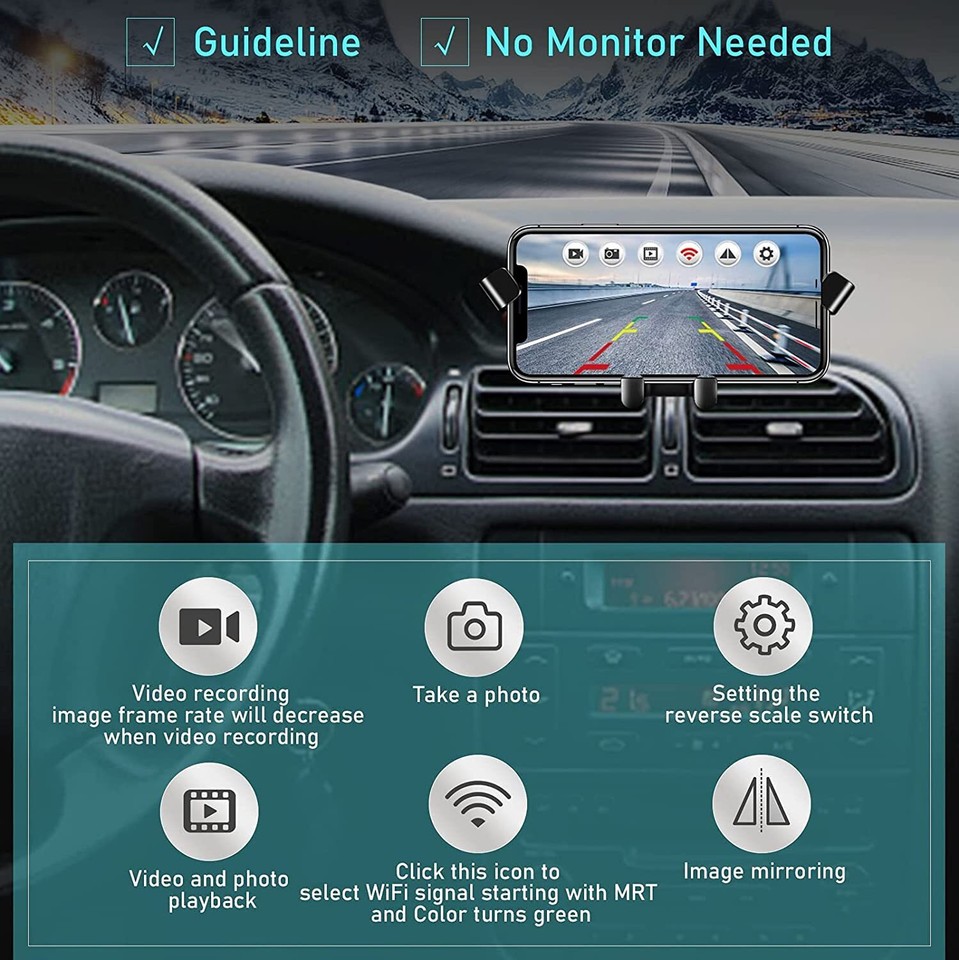 Wireless Car Backup Wifi Camera For RV Trailer Hitch Truck Van ...