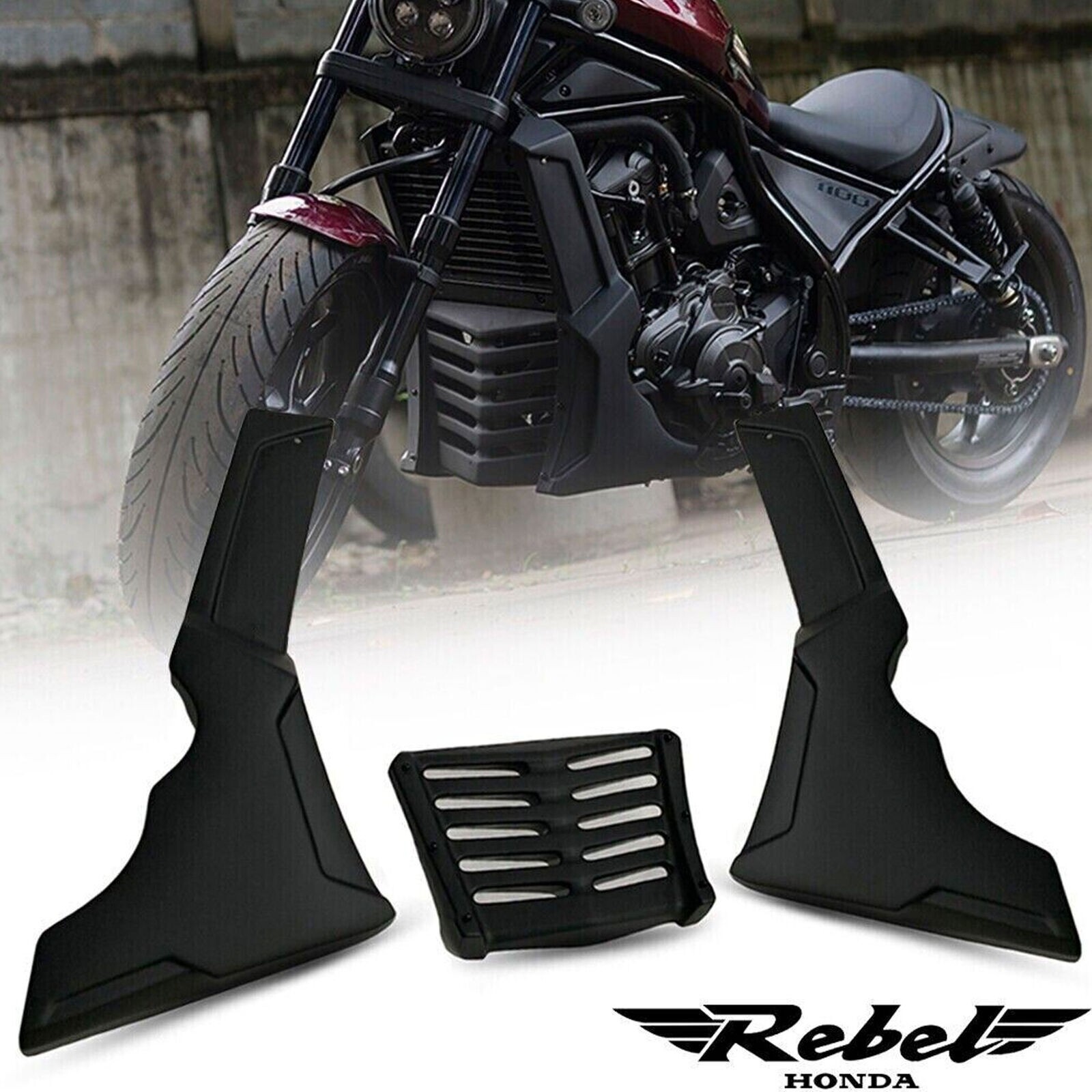 UNDER FAIRING COVER BELLY PAN ENGINE BLACK FOR HONDA REBEL CMX 1100 ...
