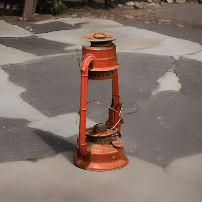 Vintage Rustic Red Winged Wheel Lantern No. 350 Made In Japan | eBay