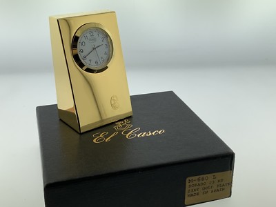 El Casco Gold Paperweights Desk Clock M660L | eBay