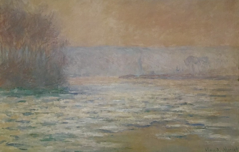 Claude Monet Ice Floes on the Seine near Bennecourt Custom Framed Print ...