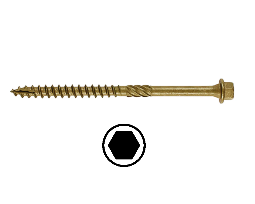 TIMco IN DEX Landscape Screws Hex Head Sleeper Decking Fixing Timber ...