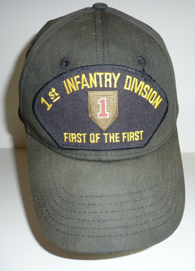 1st First Infantry Division Bloody Red One Vietnam Black Embroidered ...