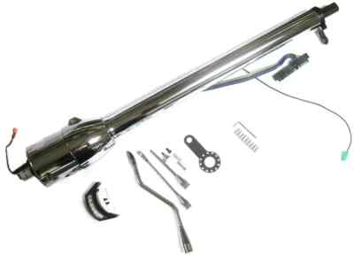 32" Chrome GM Style Tilt Steering Column Automatic Shift with No Key 32 ...