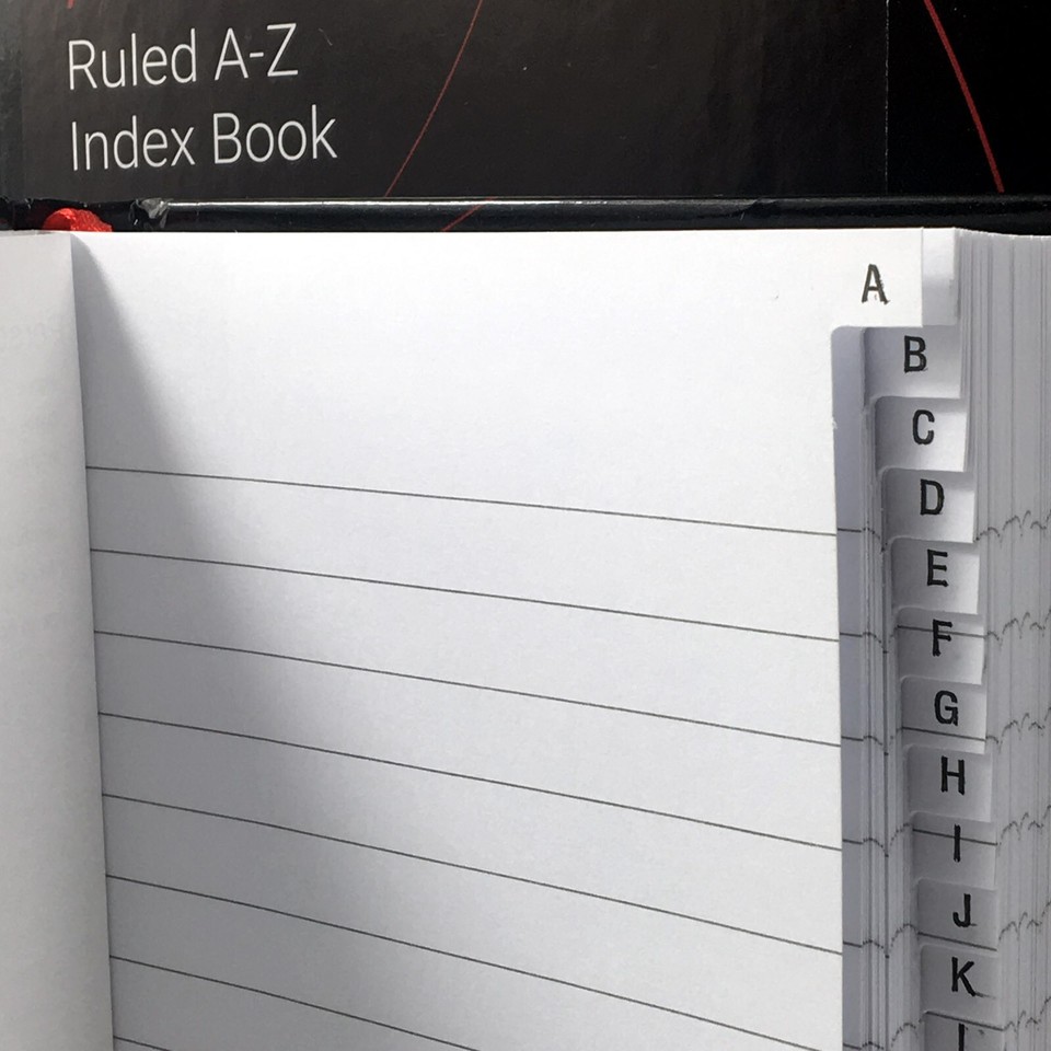 A6 Index Notebook A-Z Hard Cover Ruled Book 192 Pages | eBay UK