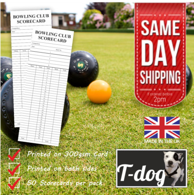 Bowling Score Cards - Pack of 50 | eBay