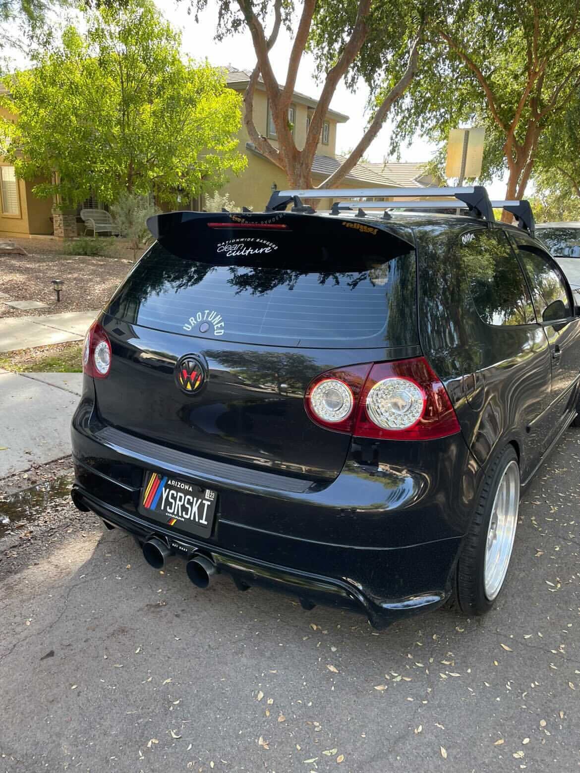 VW MK5 R32 Ducktail Spoiler | Black | Aluminum | Polished | Self ...