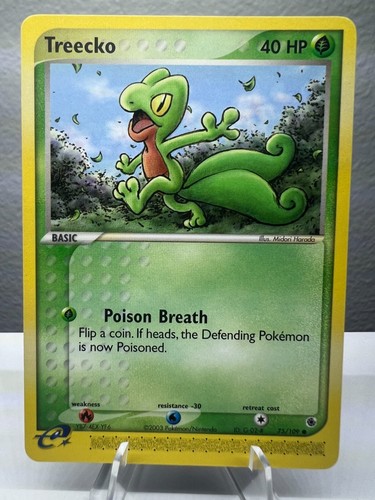 Pokemon TCG Treecko Ruby & Sapphire 75/109 E-Series Regular Common Card ...